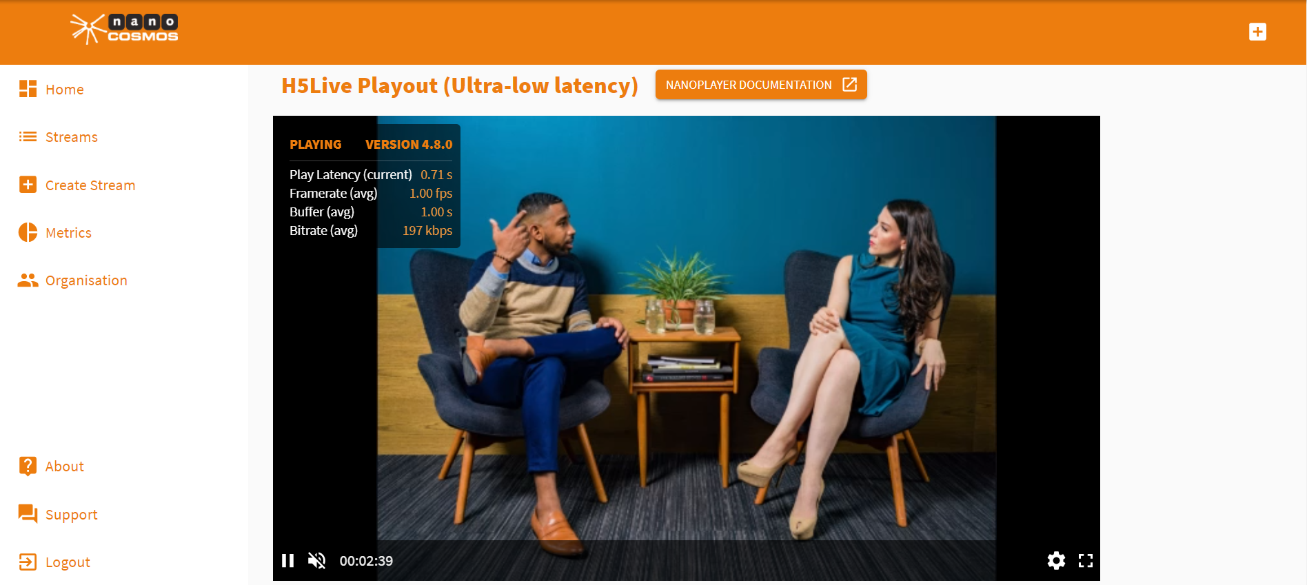 How to start a stream - (V2) | nanocosmos Docs