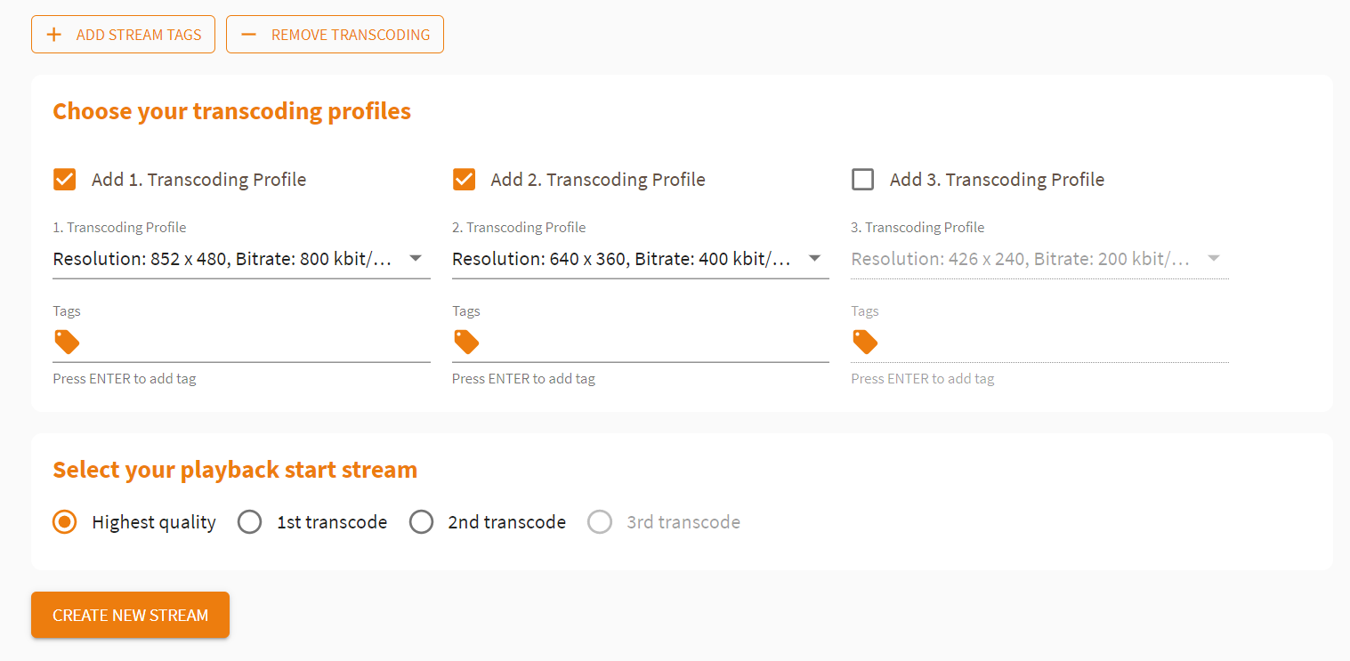 Live Transcoding and Adaptive Bitrate Playback - (V2) | nanocosmos Docs